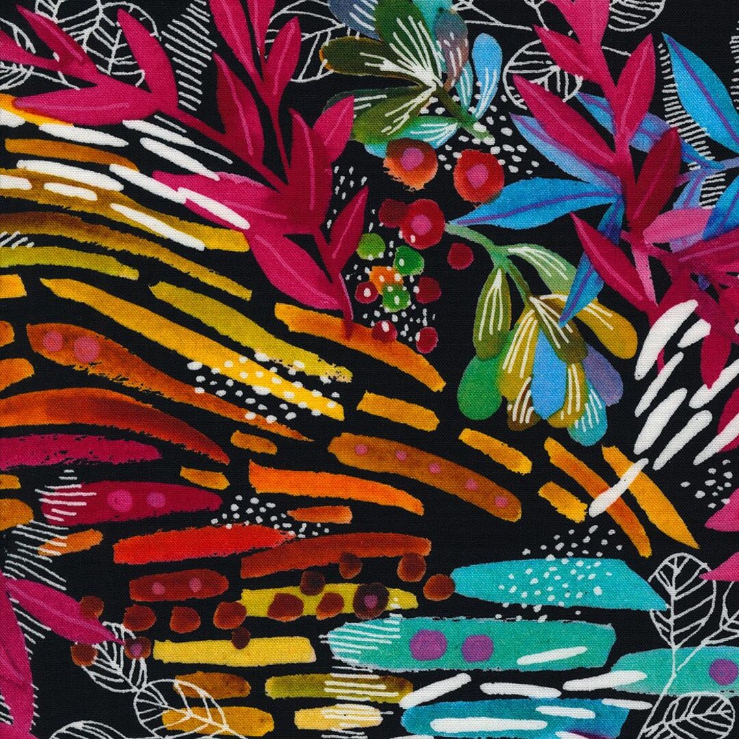 Wild Leaves Geometric Leaf, Playgrounds Ink, Amarilys Henderson, Moda ...