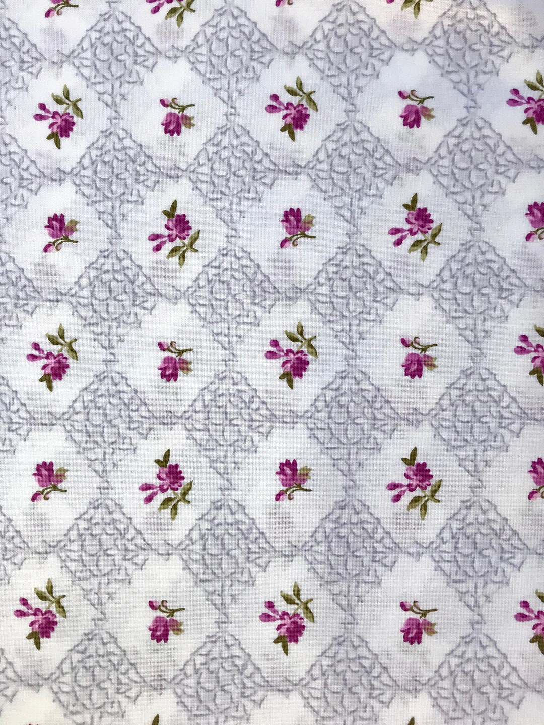 Purple Rose Fabric, Floral Fabric, Andover Fabrics - Etsy