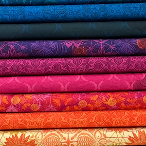 Reflection Robin, Teal Floral, Grace, Valori Wells, Free Spirit Fabric - Etsy