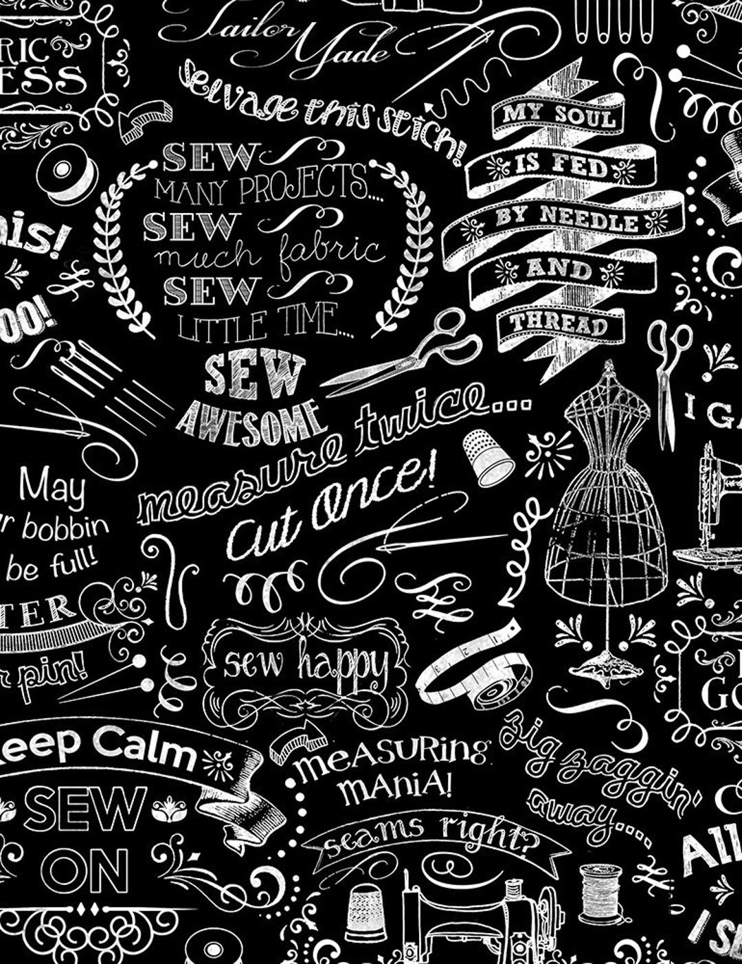 Sewing Words Dress Form Gail Cadden Timeless Treasures Etsy sewing-words-dress-form-gail-cadden-timeless-treasures-etsy