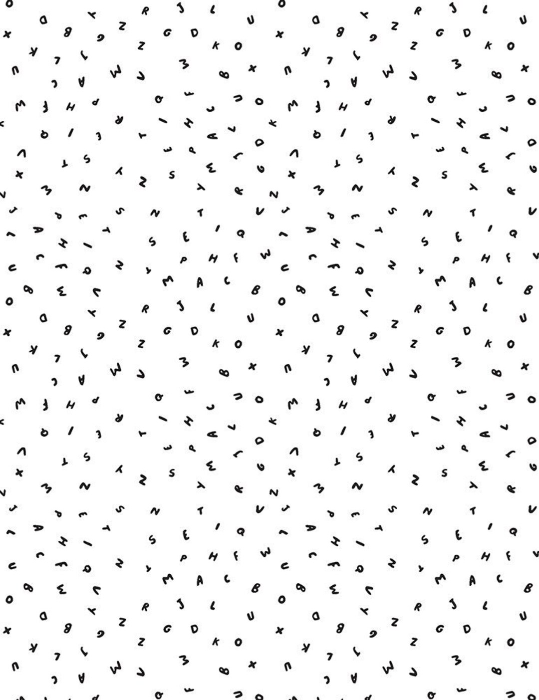 Dearstella White Letters STELLA-WG1981 Alphabet Fabric - Etsy