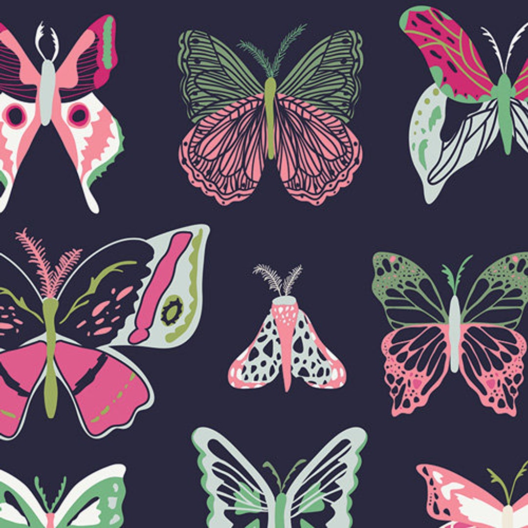 Butterfly Cotton Fabric, Art Gallery Fabric, Fabric by the Yard - Etsy