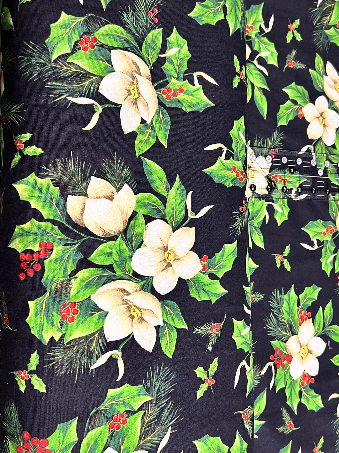 108" Christmas Blooms, Floral Wide Back, Windham Fabrics - Etsy