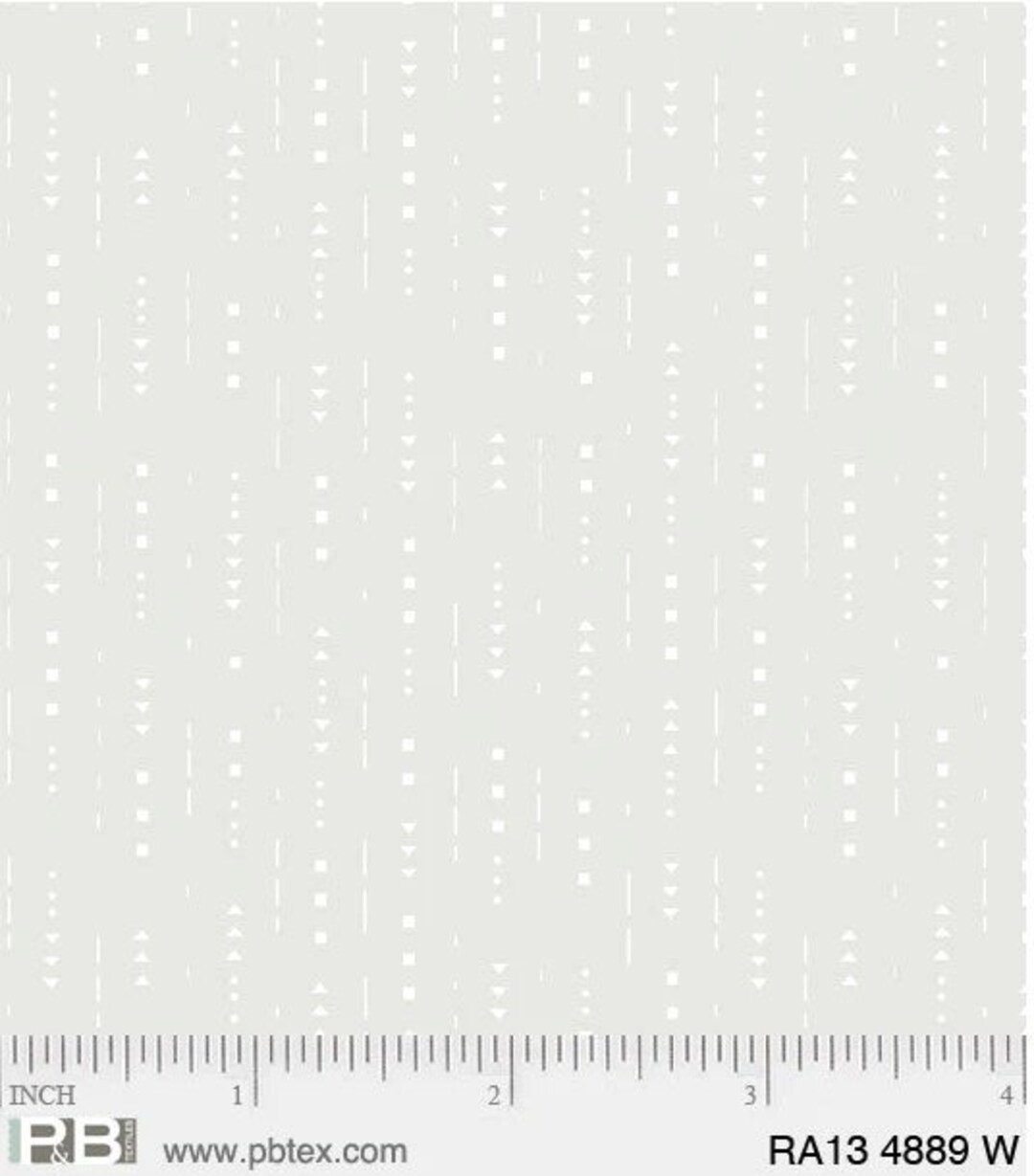 White on White Cotton Fabric, Modern Lines, Fabric by the Yard, P&B ...