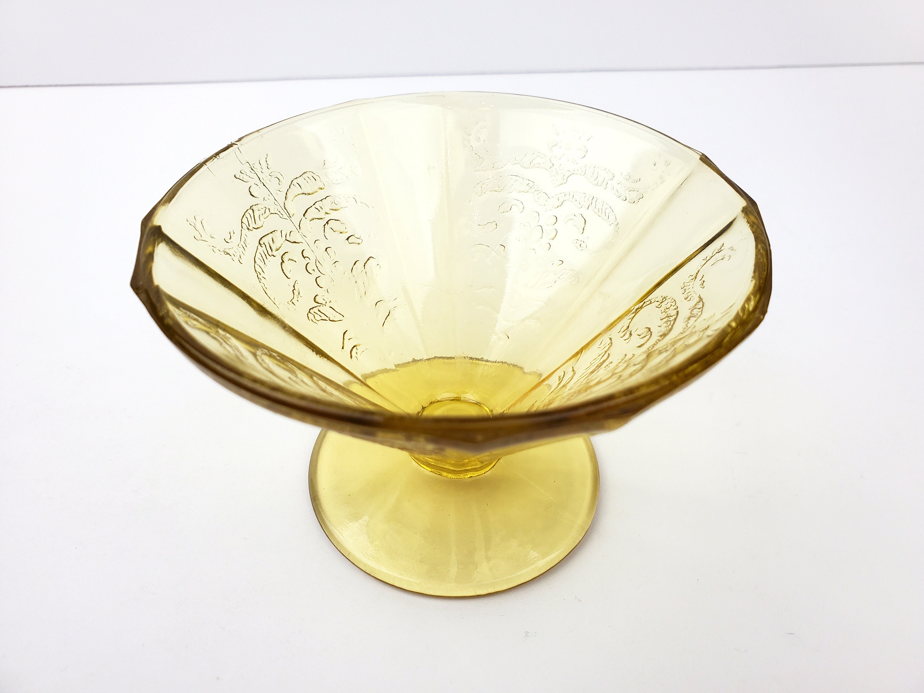 Vintage Amber madrid Depression Glass Sherbet Cup Federal Glass C. 1932 ...