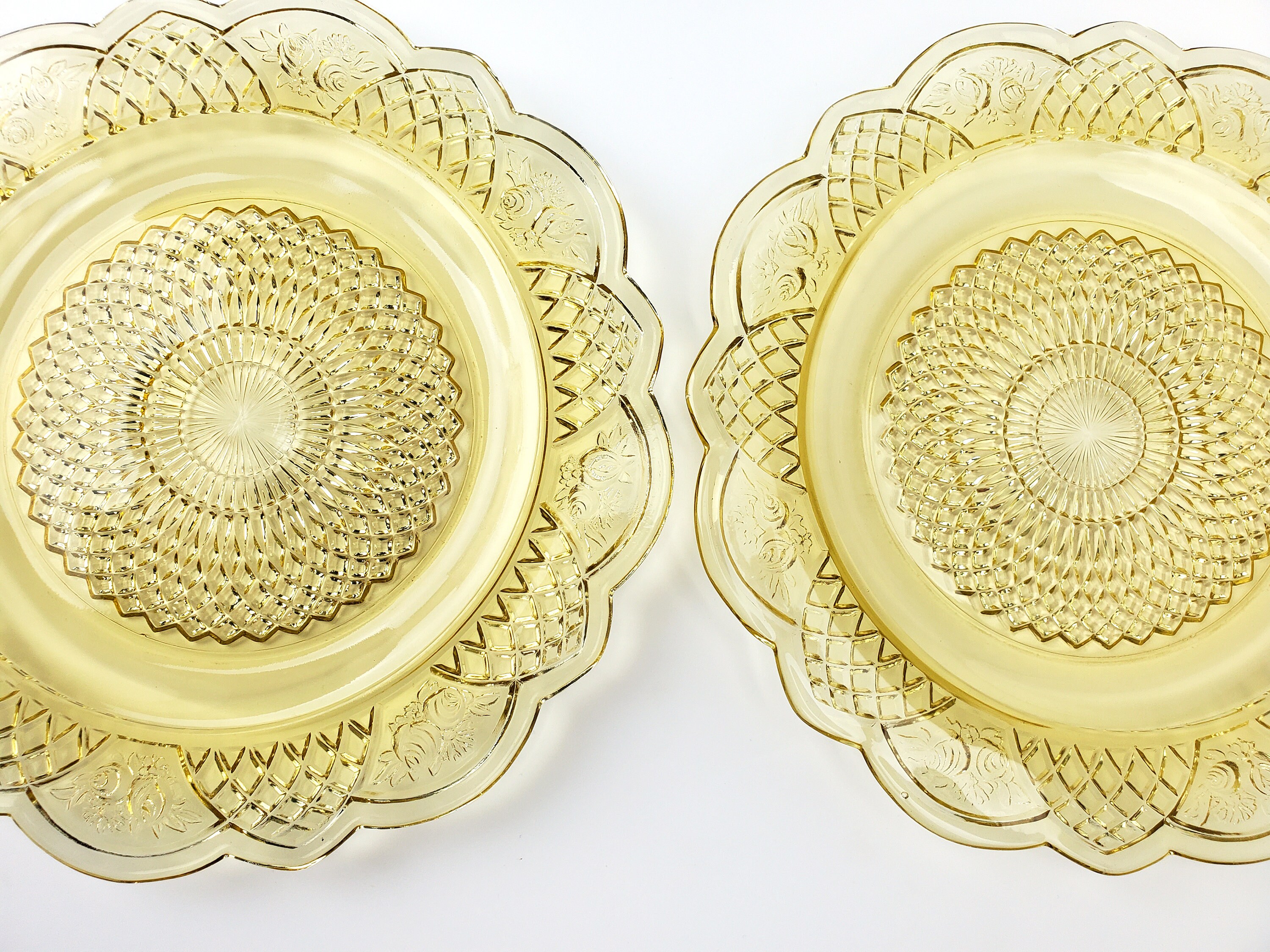 Vintage Amber mayfair Depression Glass Plates Federal Glass C. 1934 - Etsy