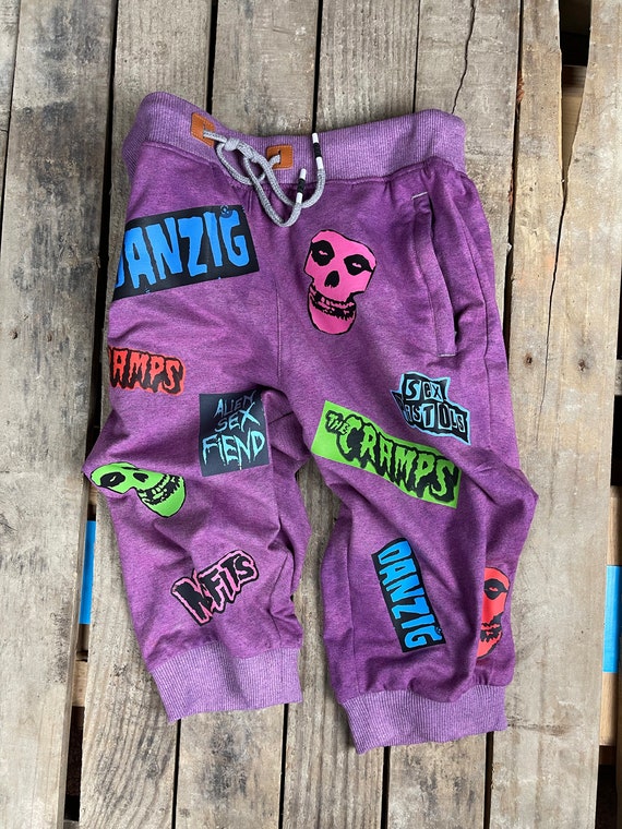 Stephen Sprouse Sticker Print Punk Rock Hand Dyed Sweat Shorts - Etsy
