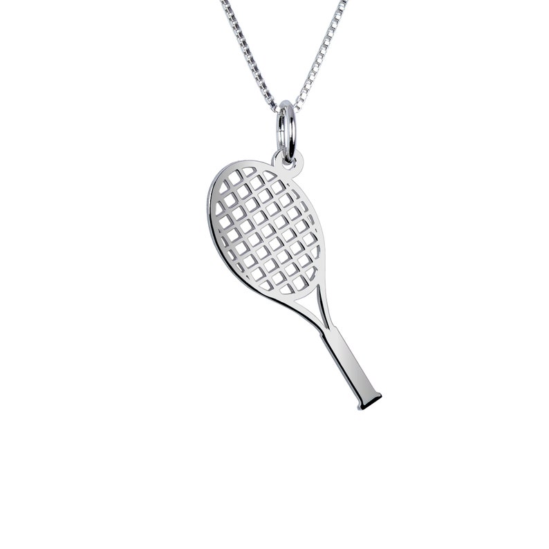 Solid Silver Pendant Tennis Racquet Unique Tennis Gift Ideas - Etsy