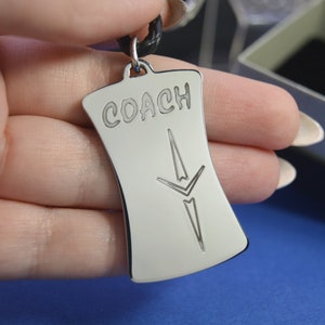 Steel Keychain Coach Gifts Silver Keychain Coach Keychain Rowing Gift ...