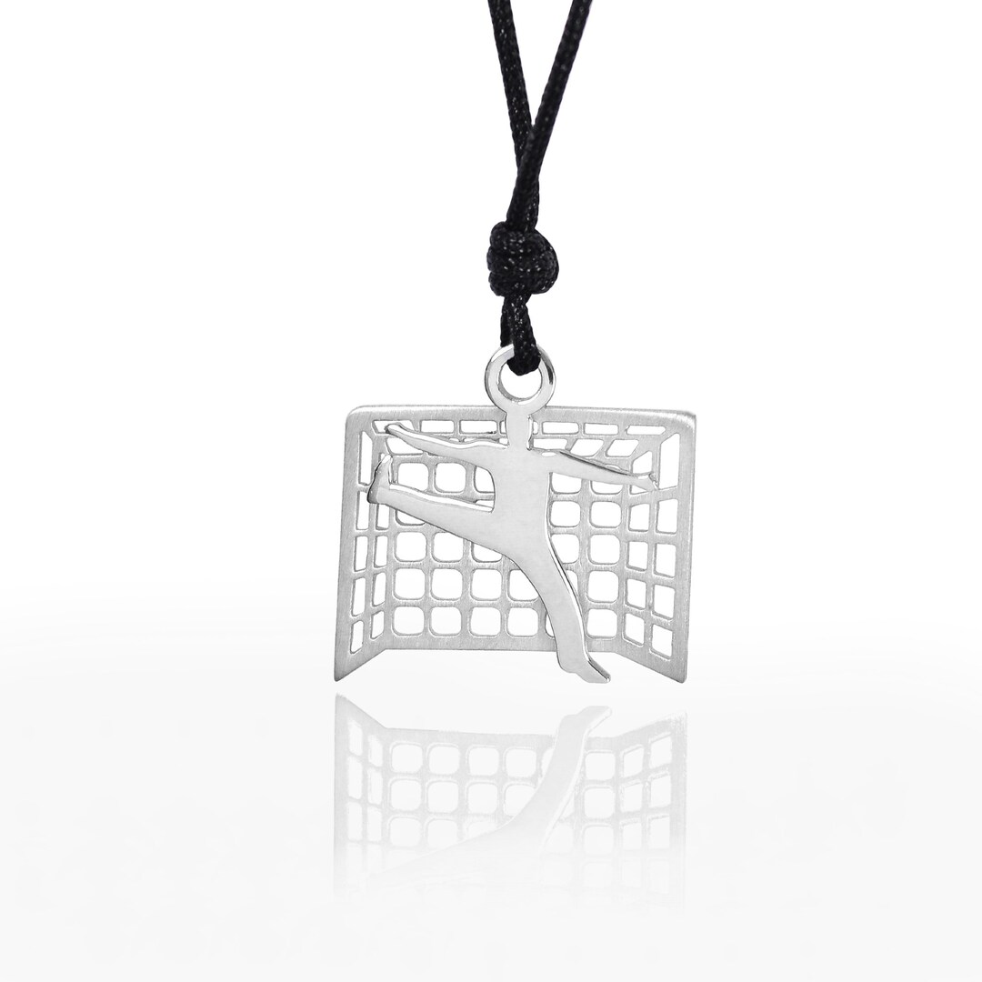 Solid Silver Pendant With a Handball Goalkeeper Handball Goalkeeper ...