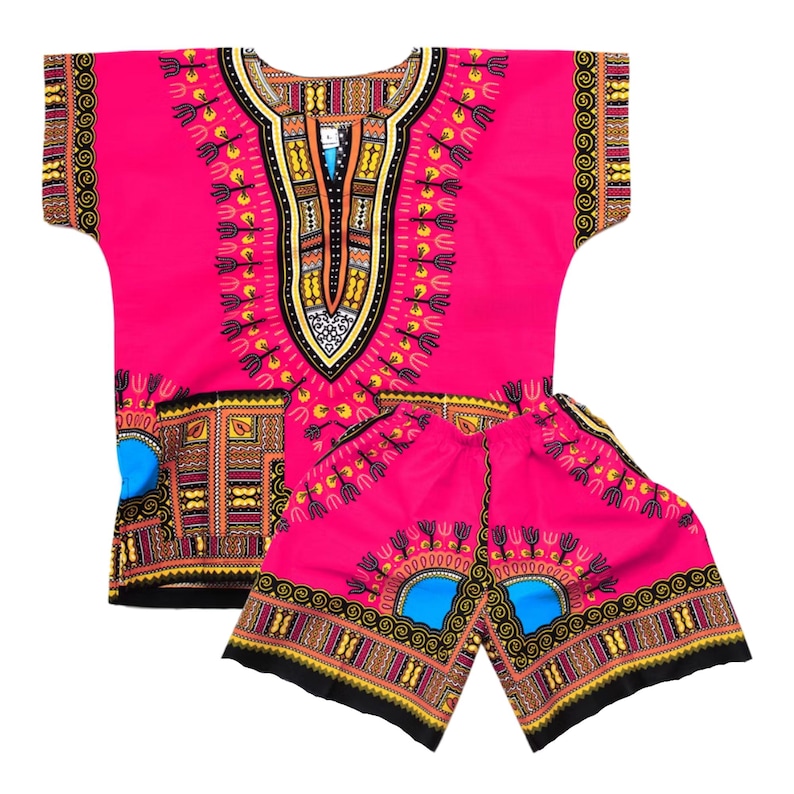Kids African Dashiki Shirt and Shorts Set, Boys Dashiki Outfit, Ankara ...