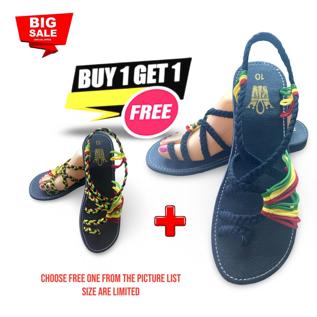 Buy 1 Get 1 Free Slippers-limited Size, Hand-made Braided Sandals ...