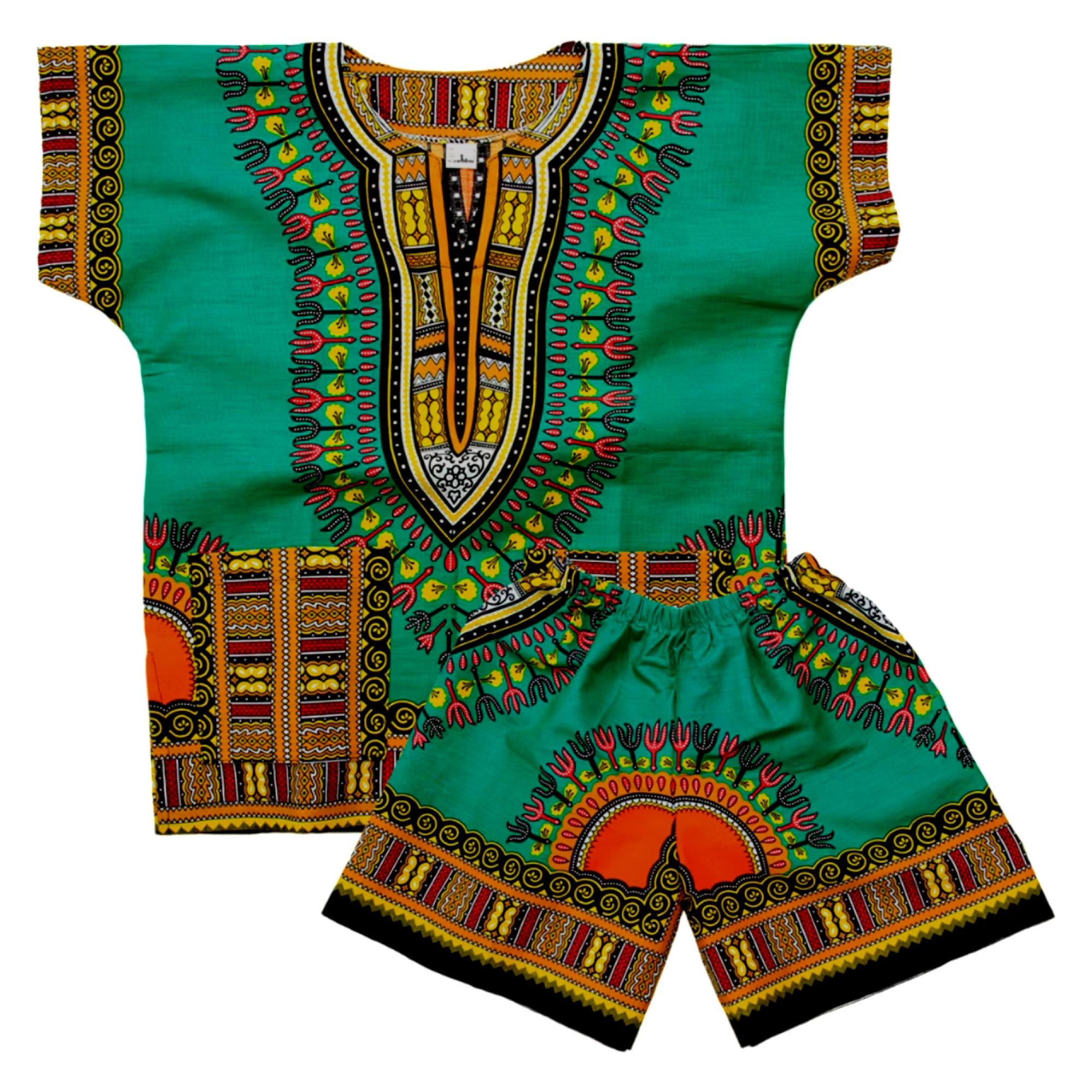 Kids African Dashiki Shirt and Shorts Set, Boys Dashiki Outfit, Ankara ...