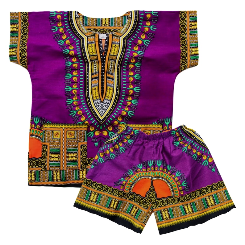 Kids African Dashiki Shirt and Shorts Set, Boys Dashiki Outfit, Ankara ...