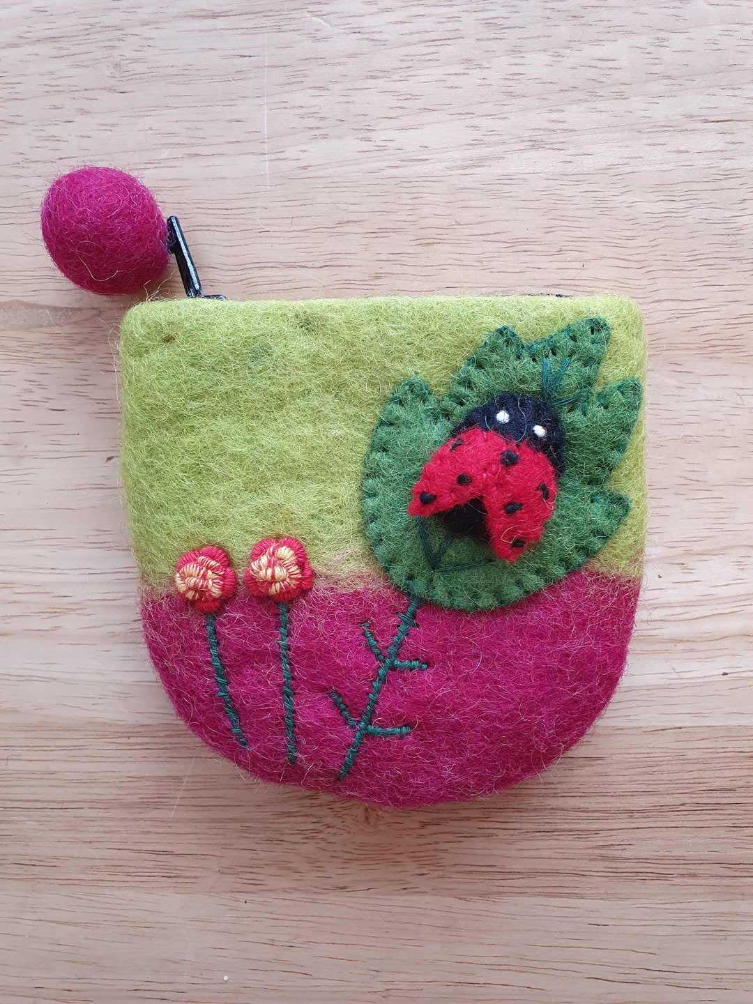 Ladybird 3d Effect Handmade Felt Small Purse - Etsy