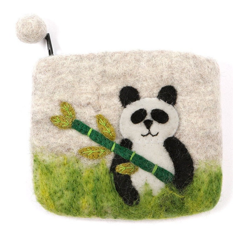 Panda Handmade Felt Purse - Etsy