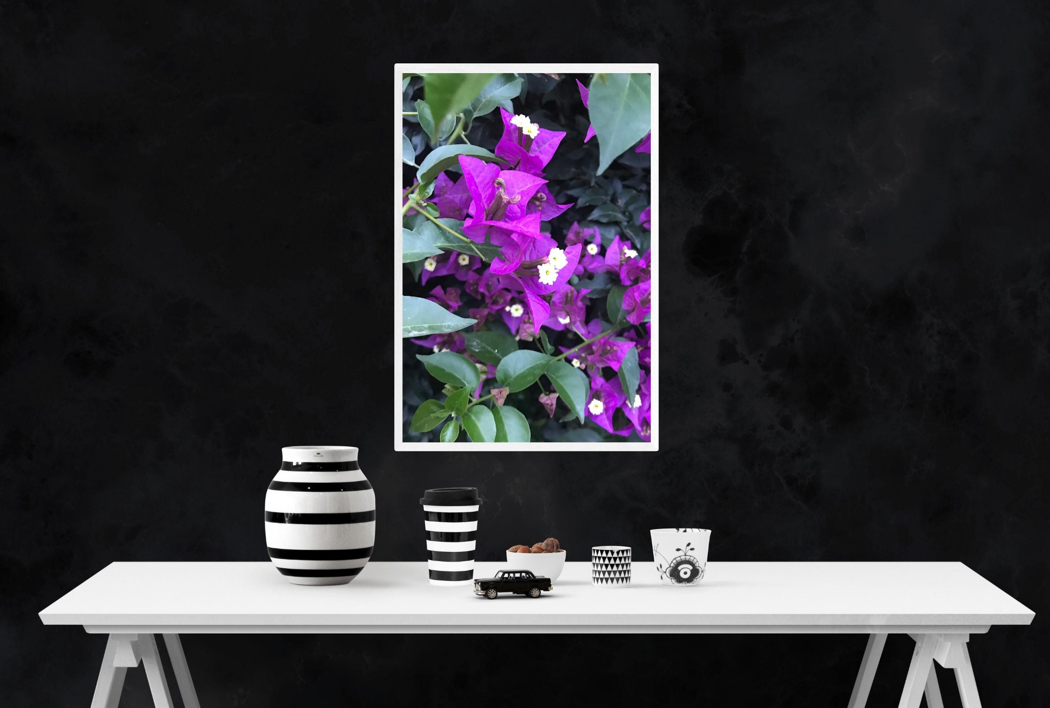 Póster Flores Moradas Colección Flores - Etsy España