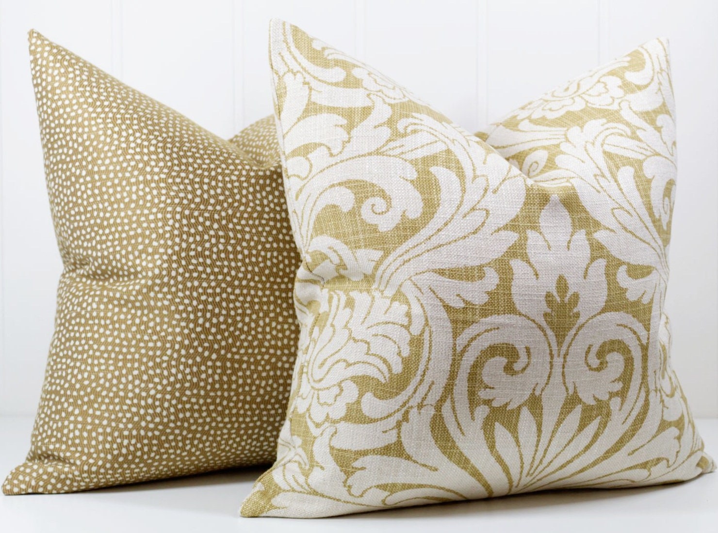 Paloma Gold & Ivory Decorative Pillow - Etsy