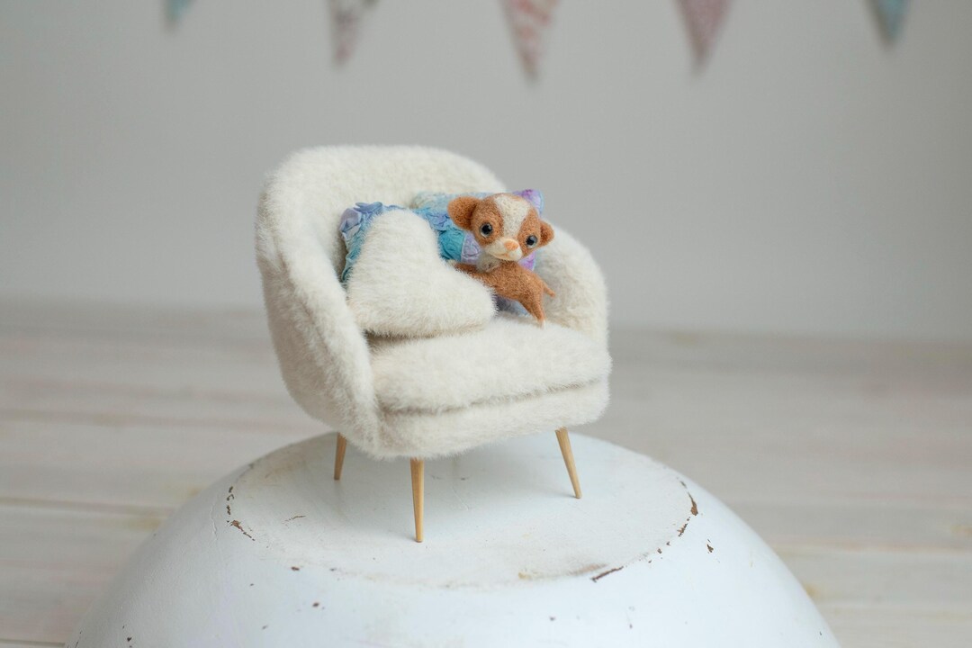 1:6 Scale Blythe Doll, Ooak Doll Chair + Pillows Dollhouse Collectible ...