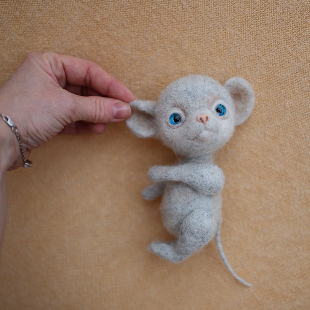 Accessories Children's Photo Props Stuffed animal wool toy mini gray ...