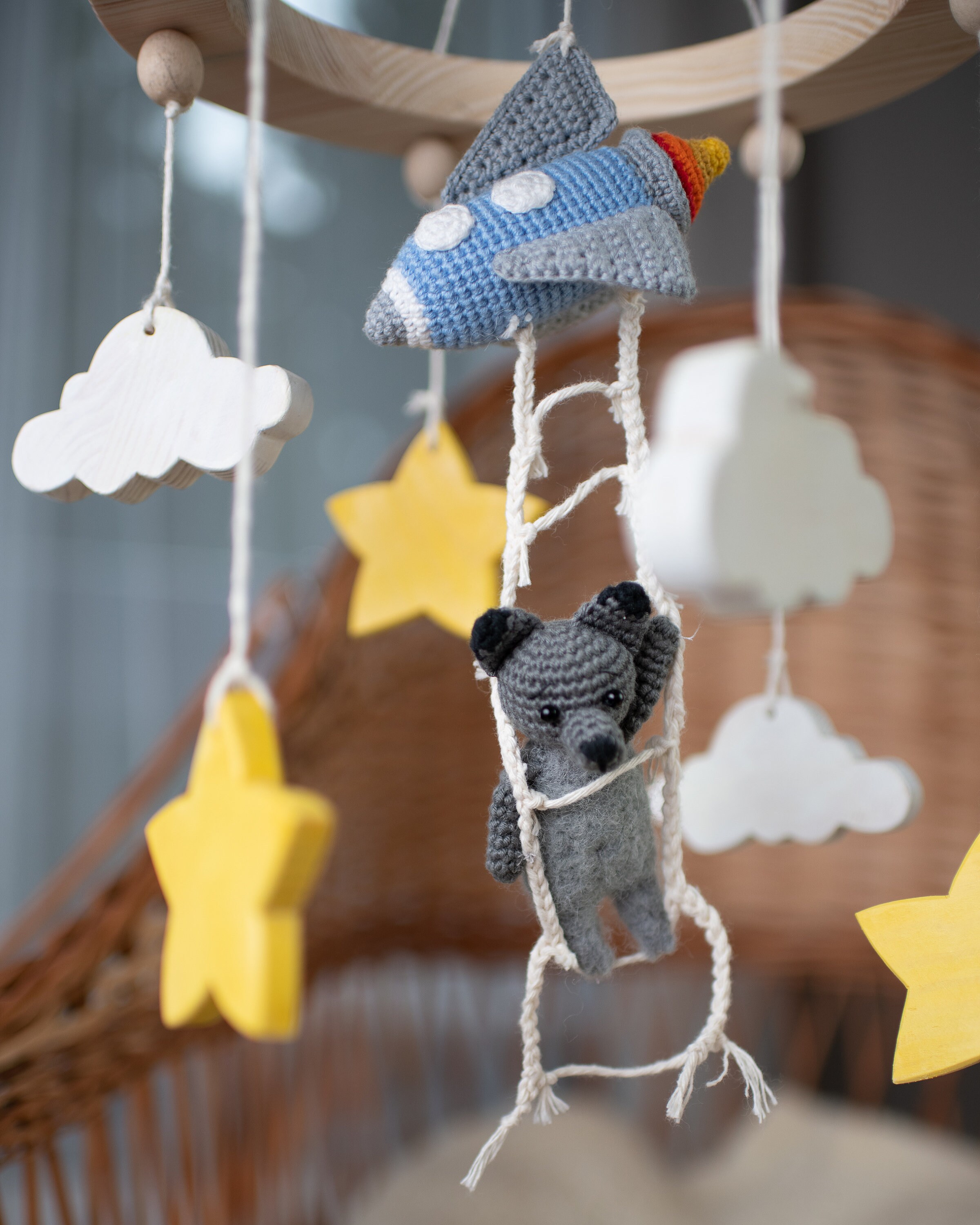 Space Mobile. Animals Mobile. Rocket Mobile. Star Baby Wooden - Etsy