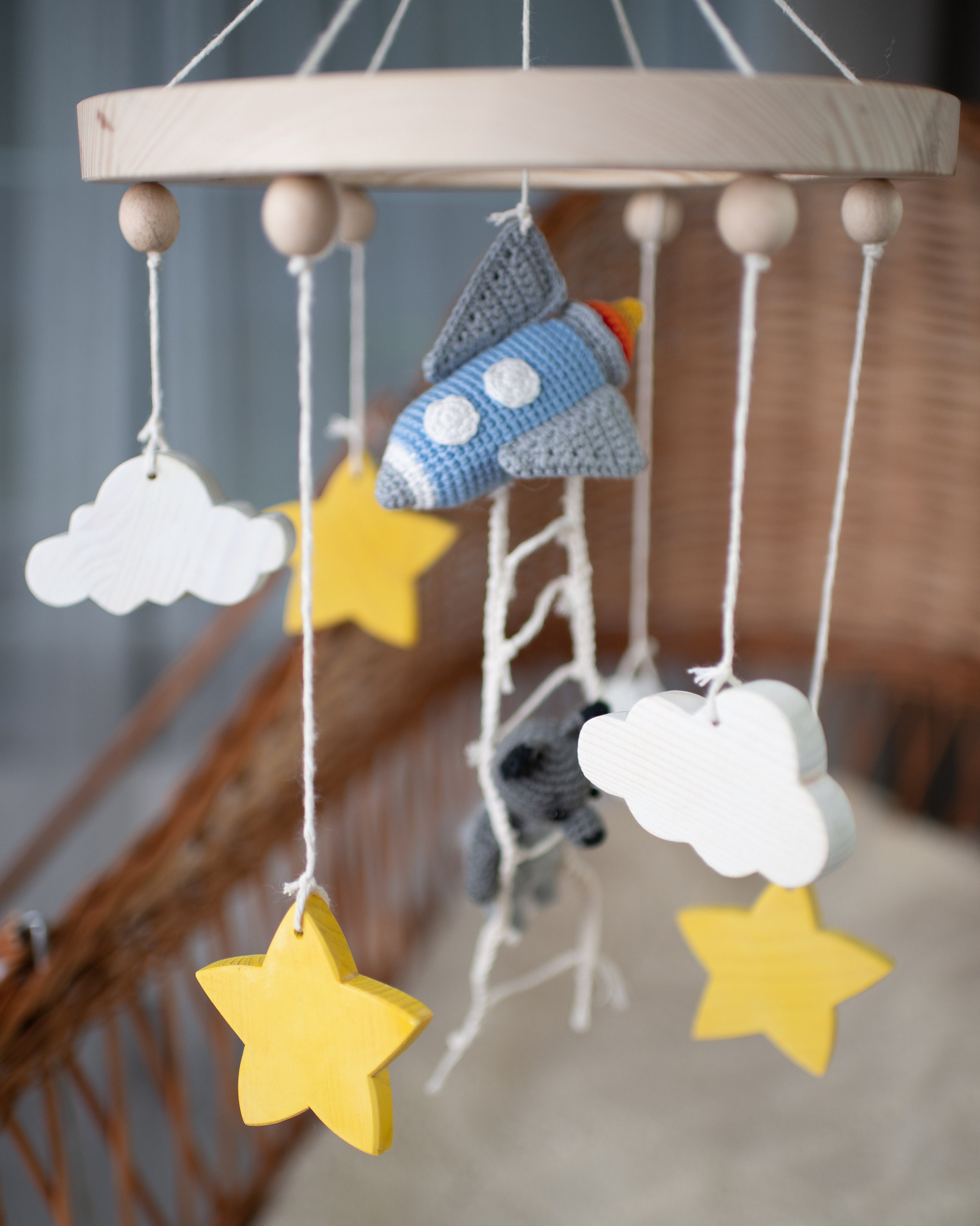 Space Mobile. Animals Mobile. Rocket Mobile. Star Baby Wooden - Etsy