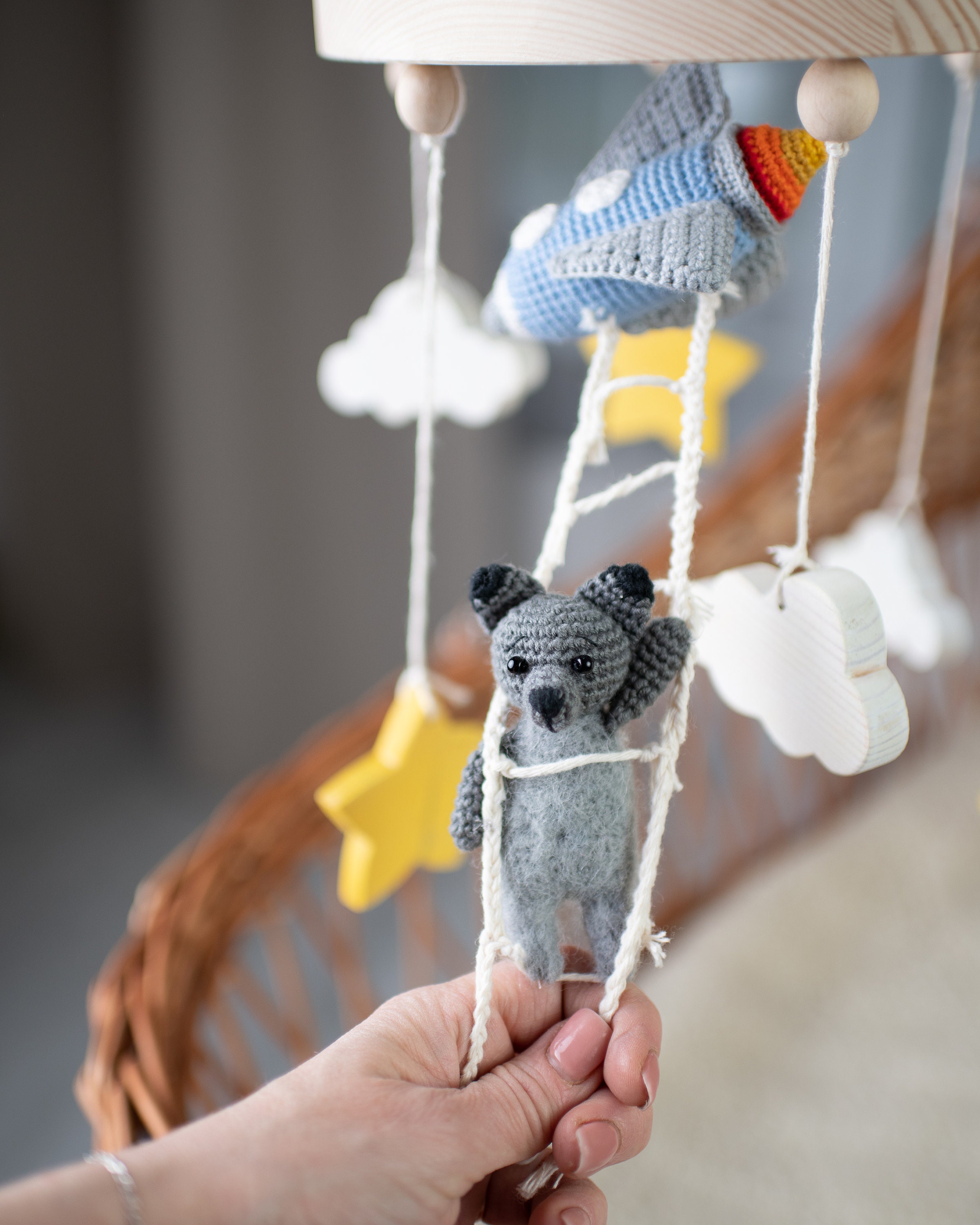 Space Mobile. Animals Mobile. Rocket Mobile. Star Baby Wooden - Etsy
