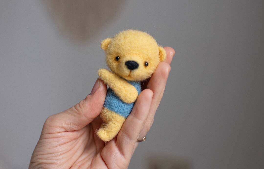 Teddy Bear Pet for Blythe Doll, Funny Little Needle Felted Animals, BJD ...