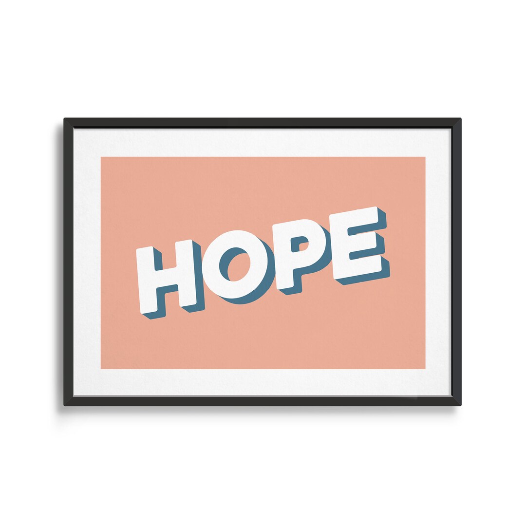 Hope Poster | Printable Modern Wall Art | Digital Download - Etsy