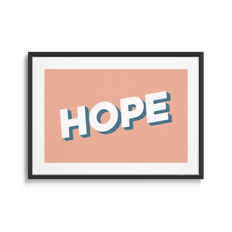 Hope Poster | Printable Modern Wall Art | Digital Download - Etsy