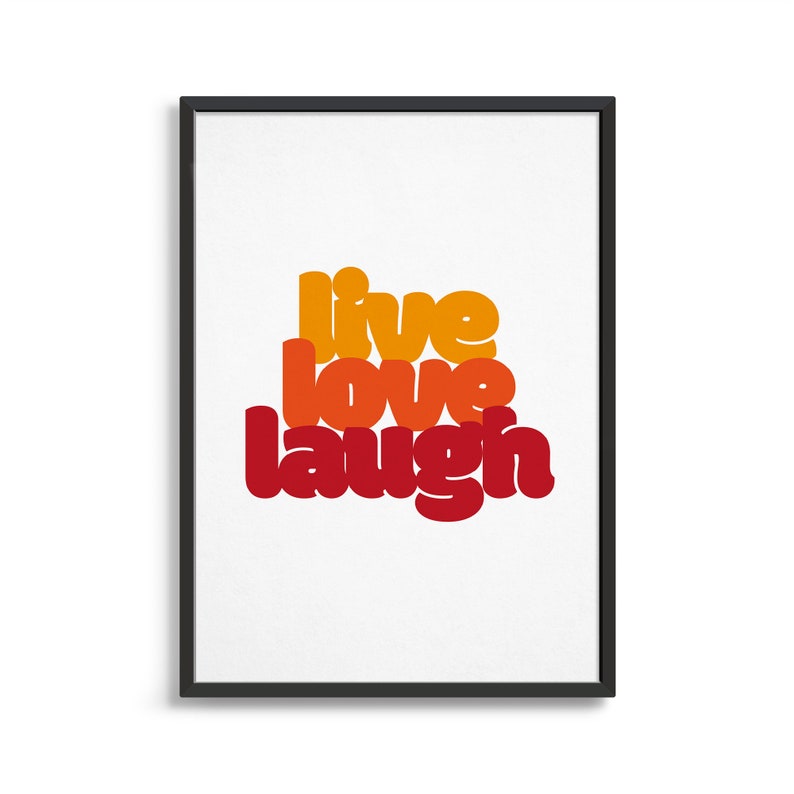 Live Love Laugh Poster | Printable Modern Wall Art - Etsy