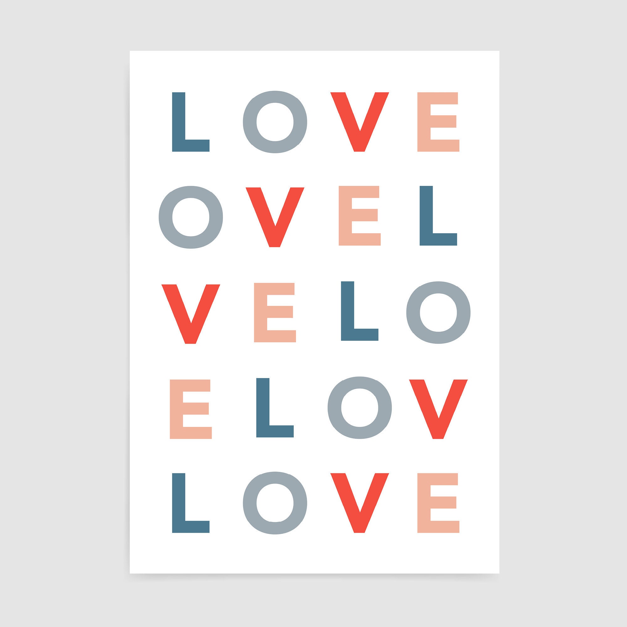 Love Poster | Printable Modern Wall Art - Etsy