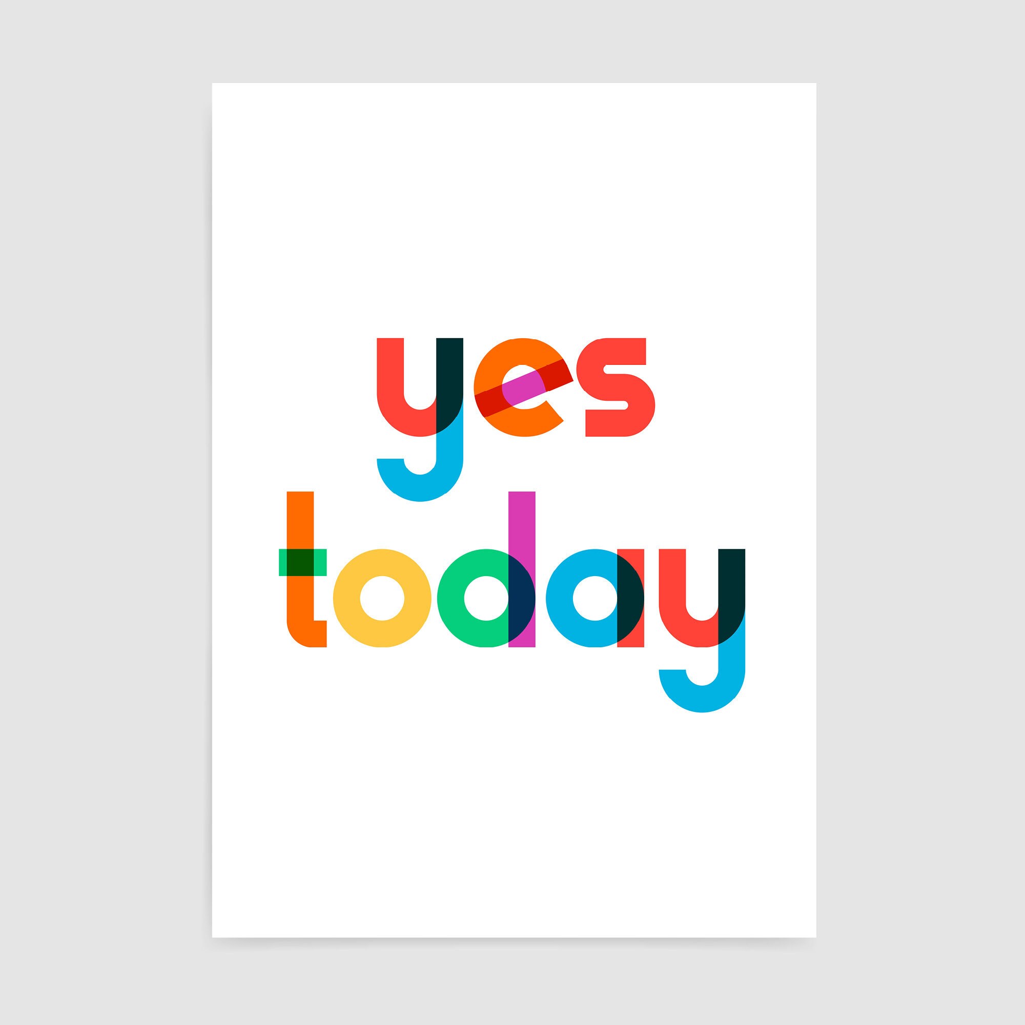 Printable Modern Wall Art / Yes Today Poster - Etsy
