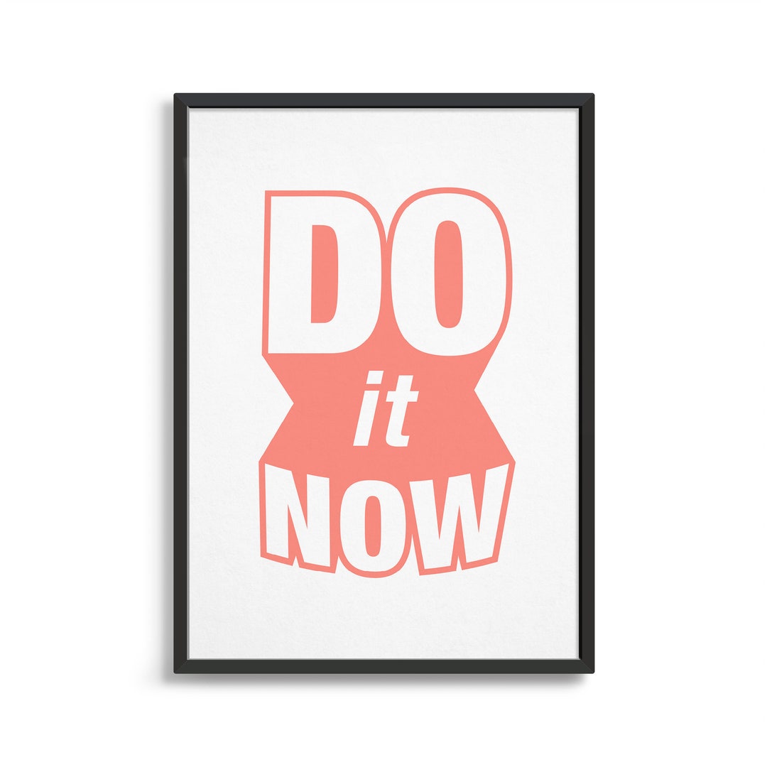Do It Now Printed Wall Art | Gallery Wall Decor - Etsy