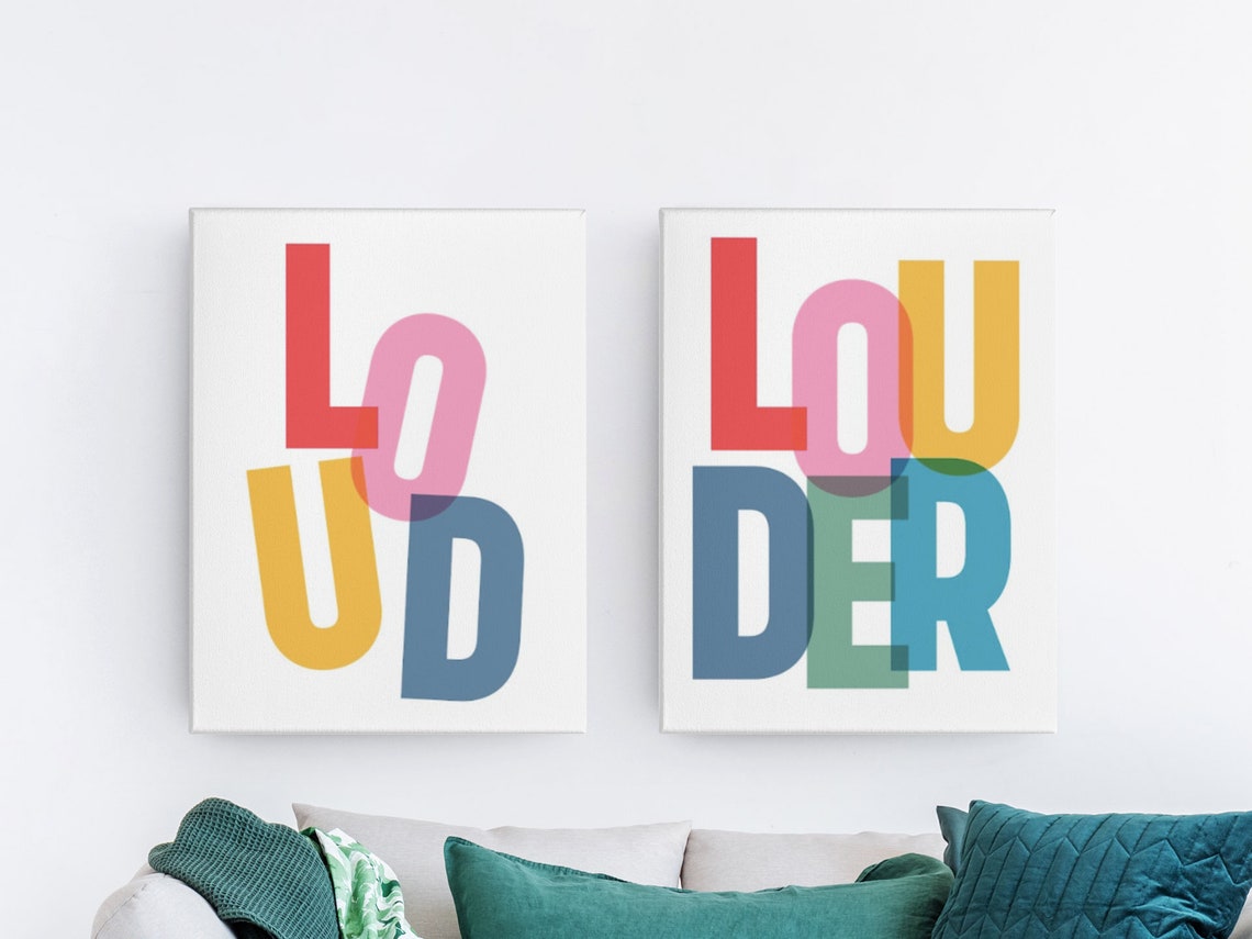 Printable Modern Wall Art / LOUD Poster - Etsy UK