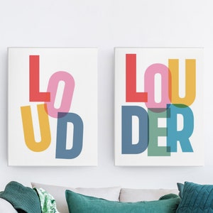 Printable Modern Wall Art / LOUD Poster - Etsy UK