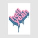 Hell Yeah Poster in Pink and Blue - Etsy UK