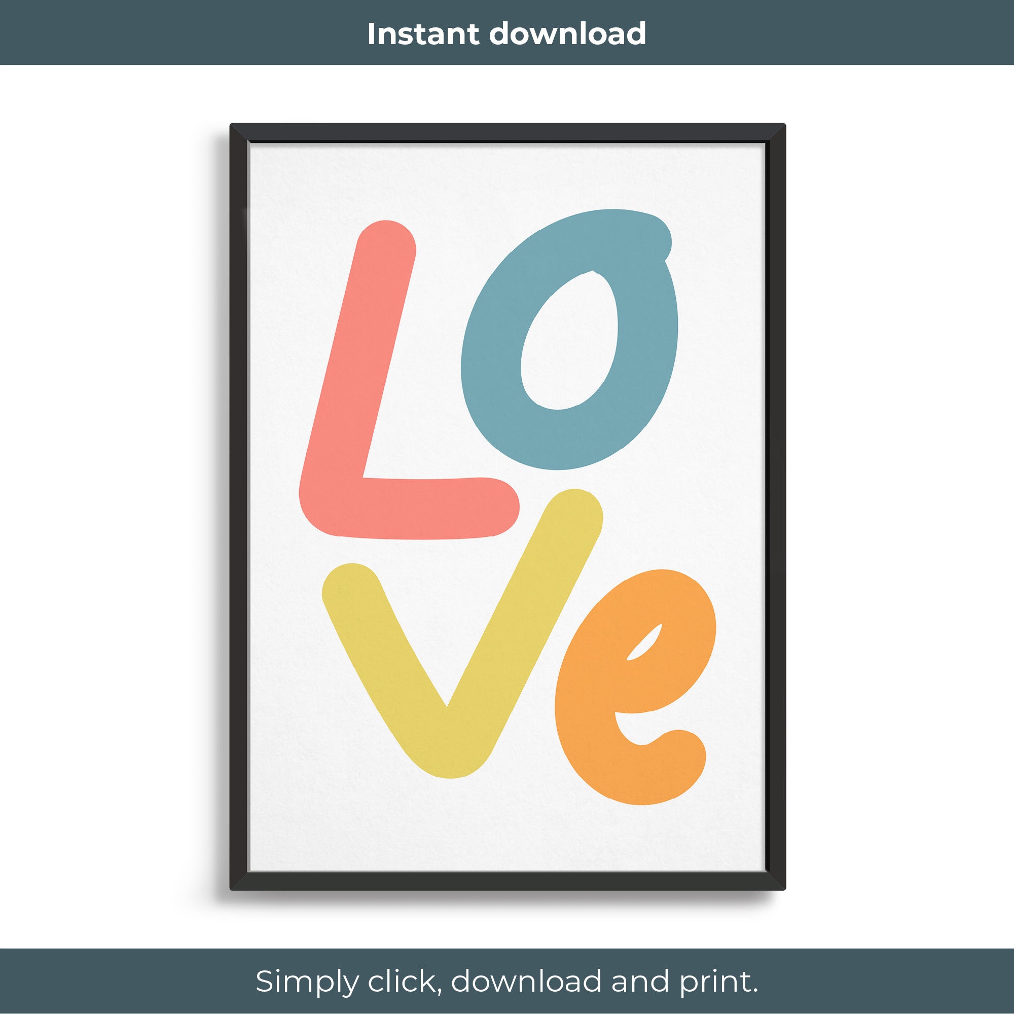 Love Downloadable Poster | Printable Wall Art - Etsy UK