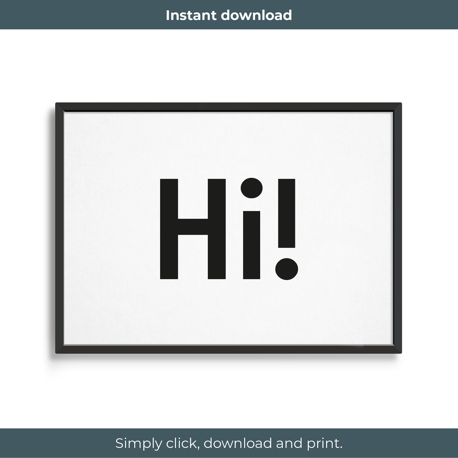 Hi Poster Printable Modern Wall Art - Etsy UK