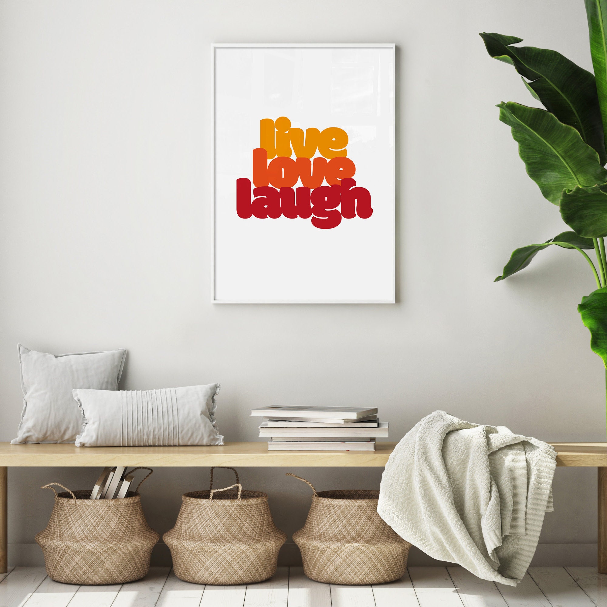 Live Love Laugh Poster | Printable Modern Wall Art - Etsy