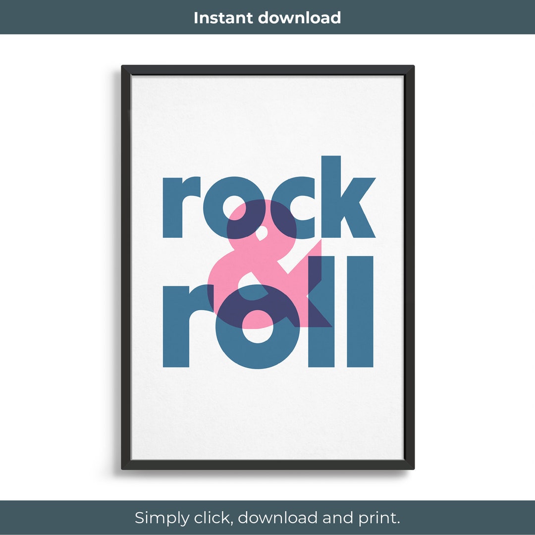 Rock and Roll Printable Poster - Etsy