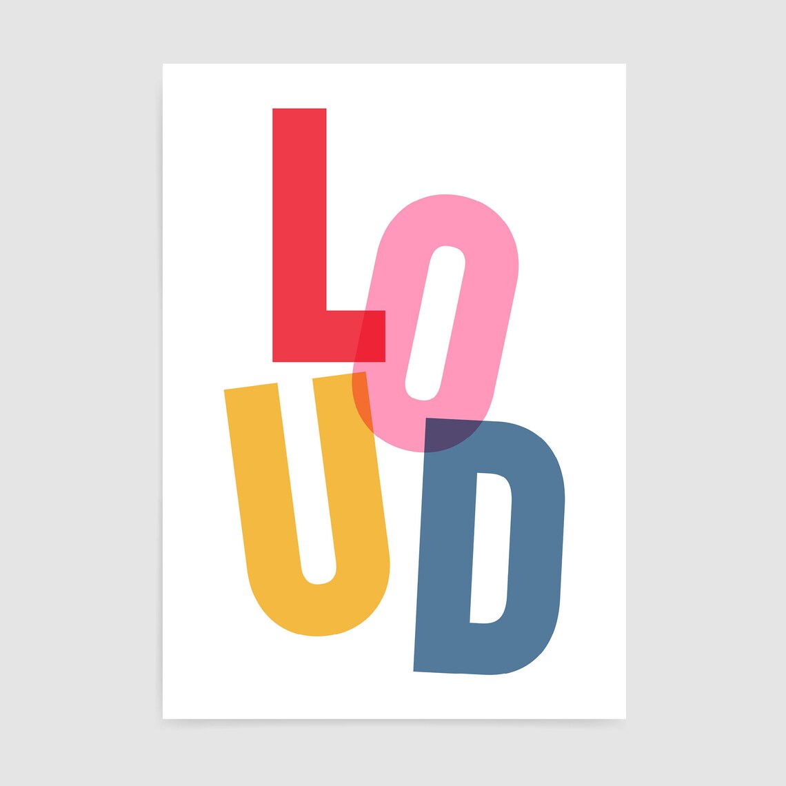 Printable Modern Wall Art / LOUD Poster - Etsy UK