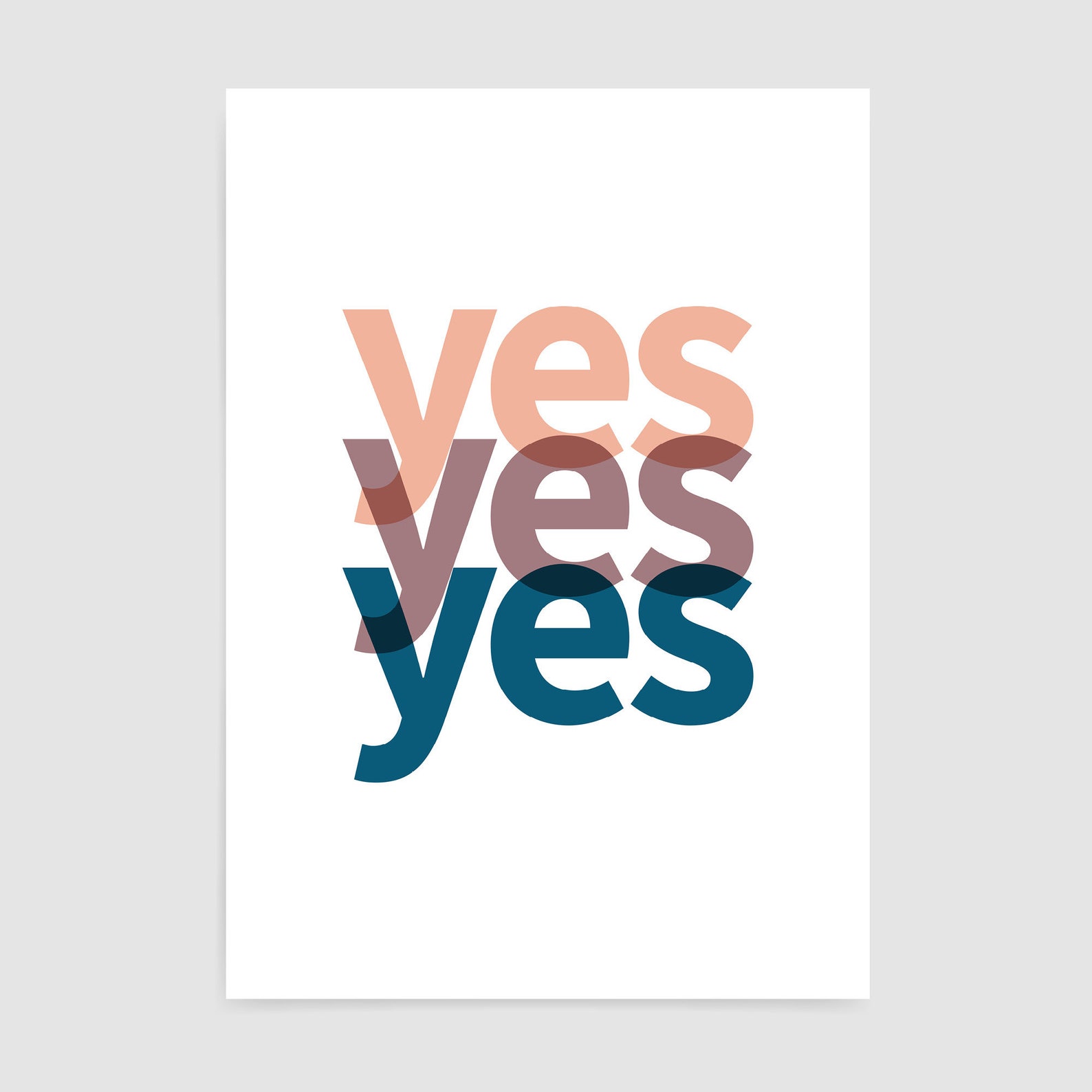 Printable Modern Wall Art / Yes Yes Yes Poster - Etsy