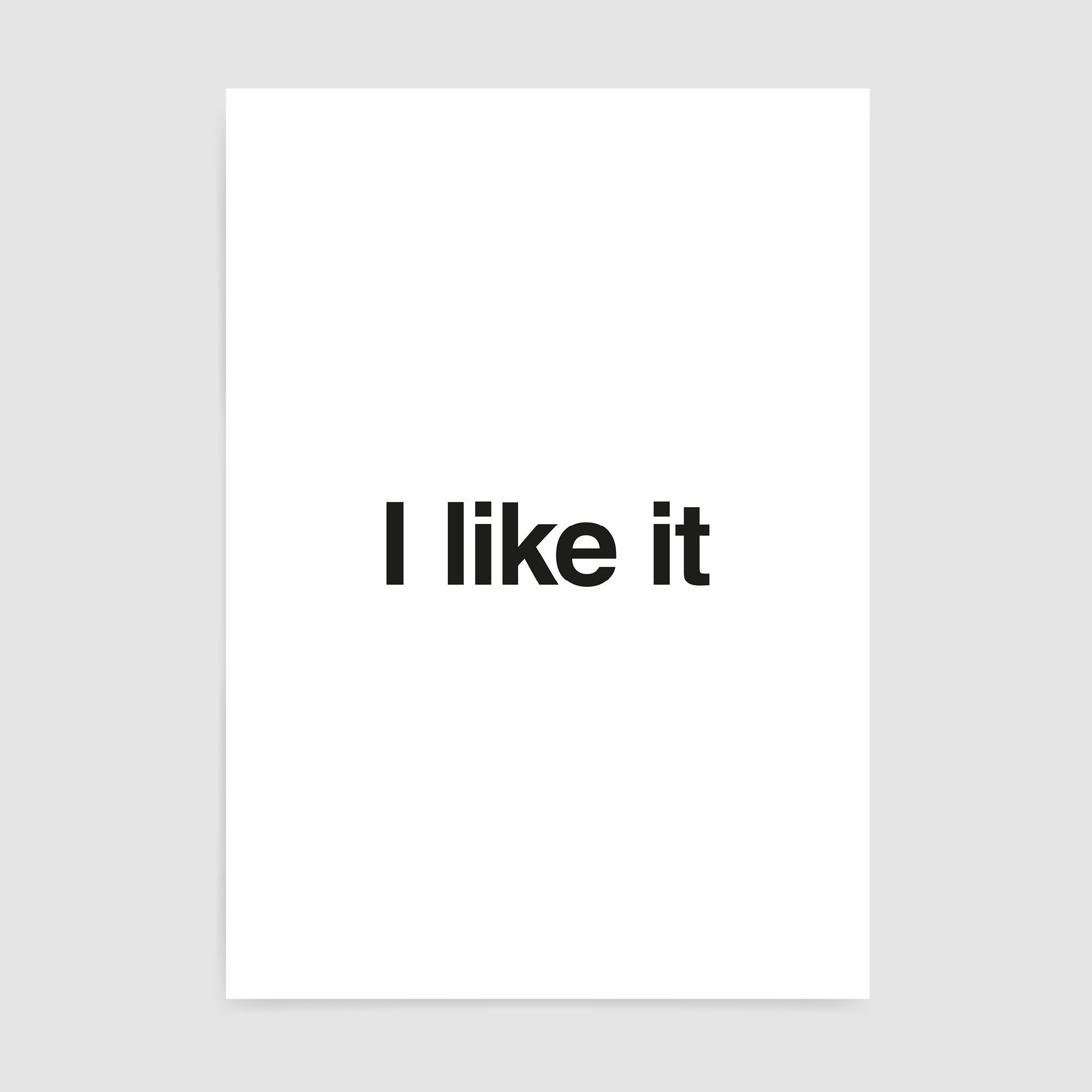 I Like It Poster | Printable Modern Wall Art - Etsy