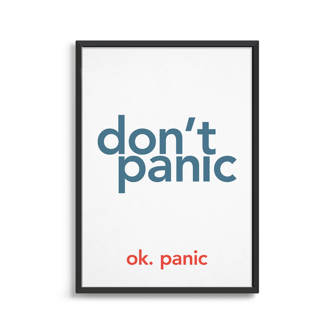 Don't Panic, Ok Panic Downloadable Poster - Etsy