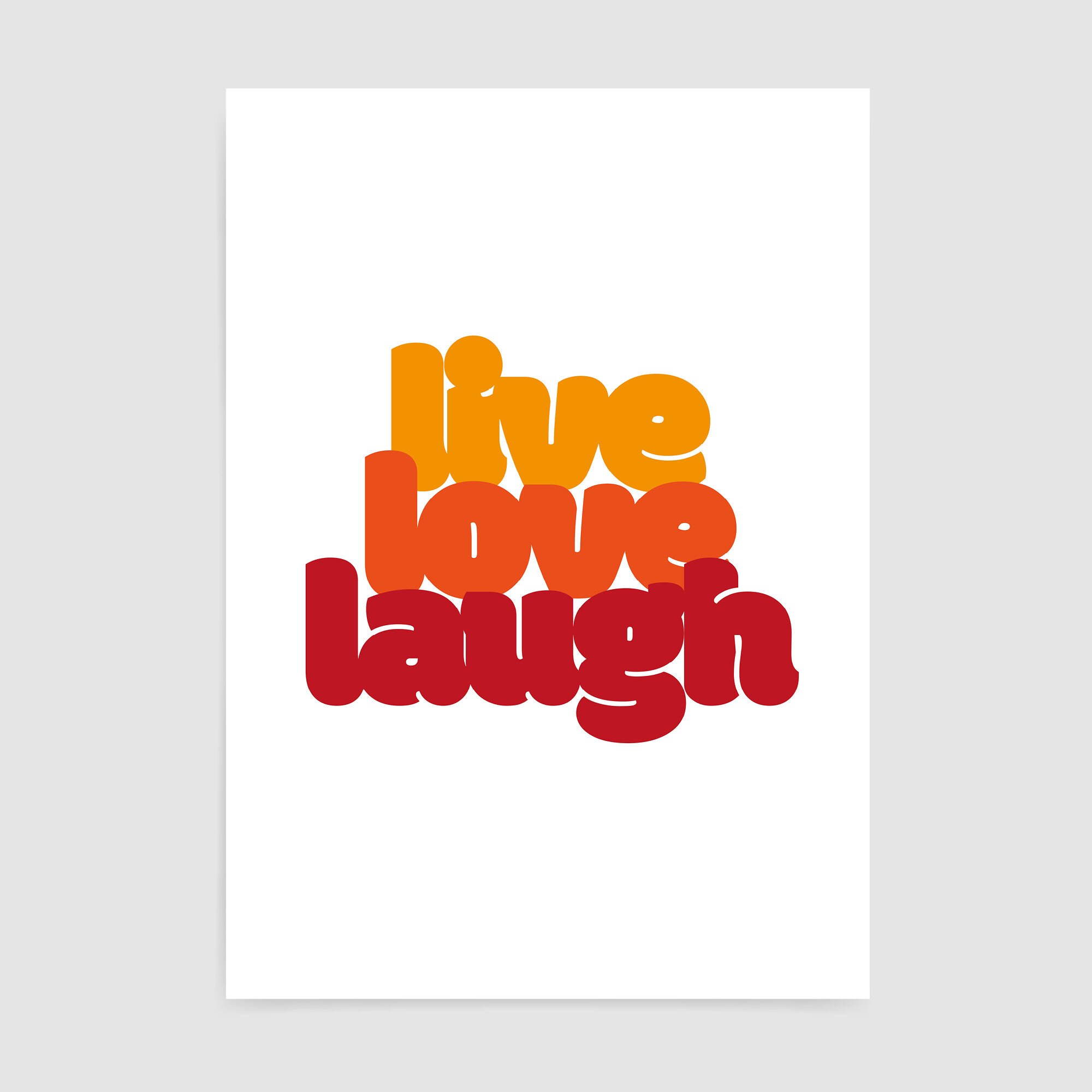 Live Love Laugh Poster | Printable Modern Wall Art - Etsy