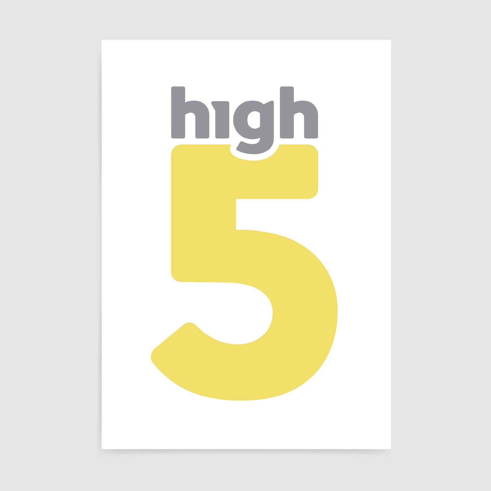 High 5 Poster | Printable Modern Wall Art - Etsy UK