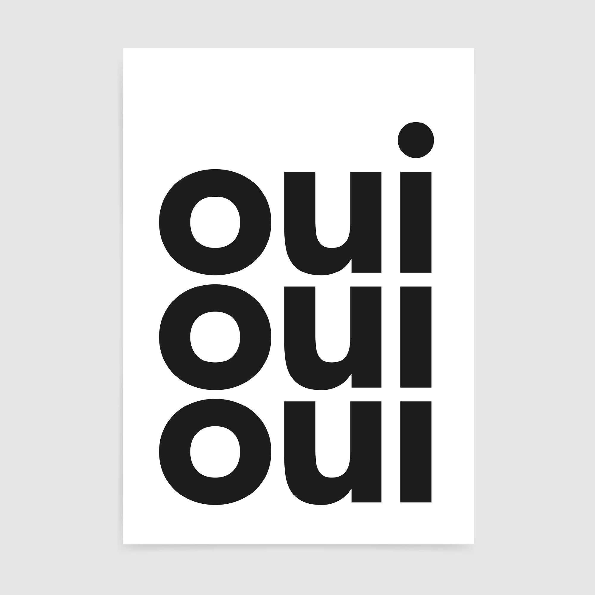 Oui Oui Oui Poster, Modern French Print (digital Download) - Etsy