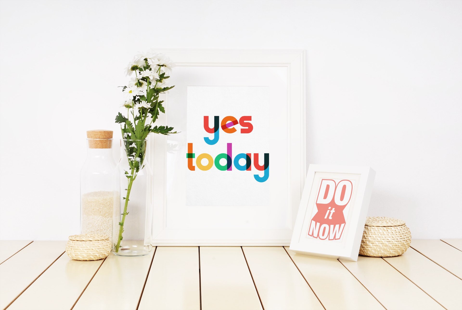 Printable Modern Wall Art / Yes Today Poster - Etsy