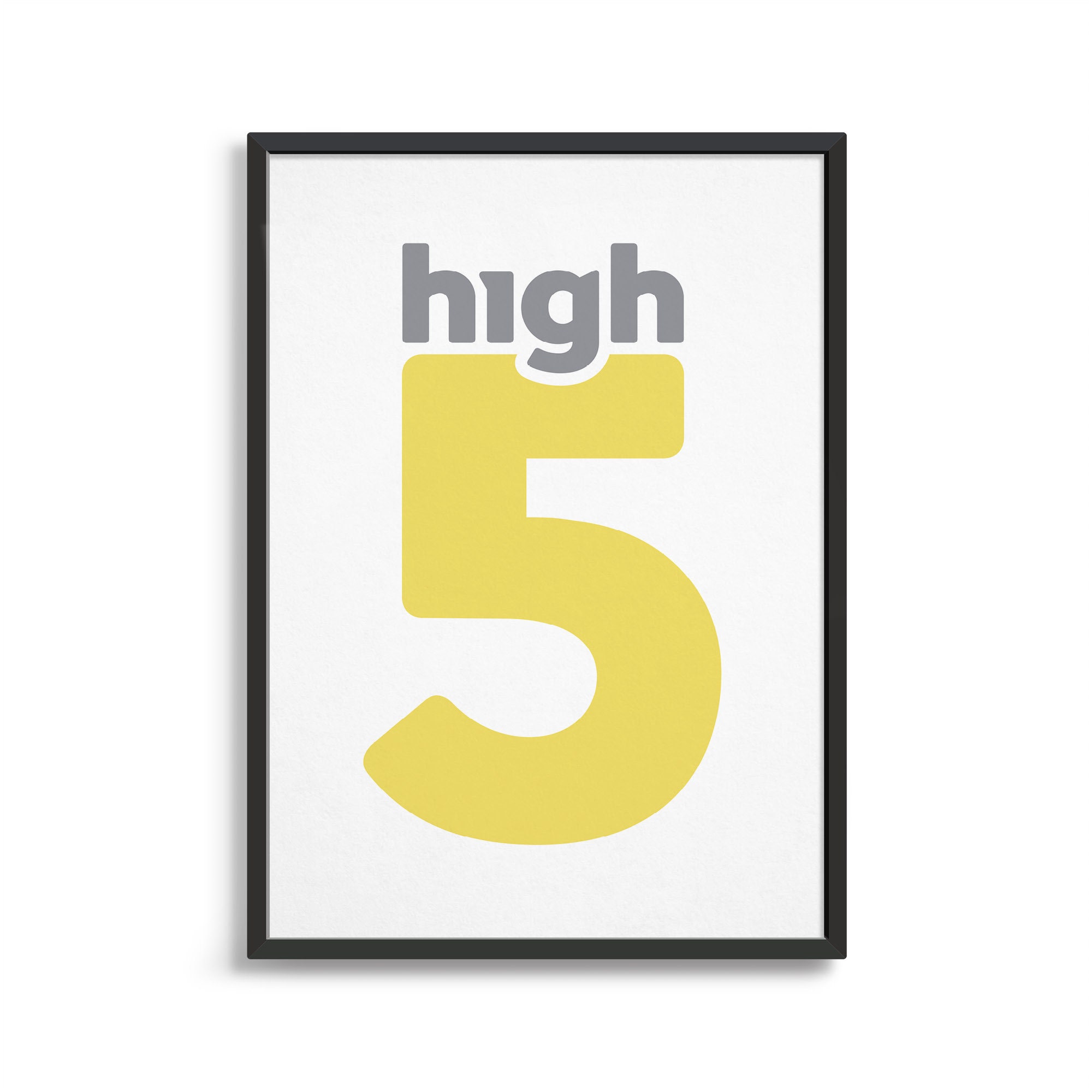High 5 Poster Printable Modern Wall Art - Etsy UK